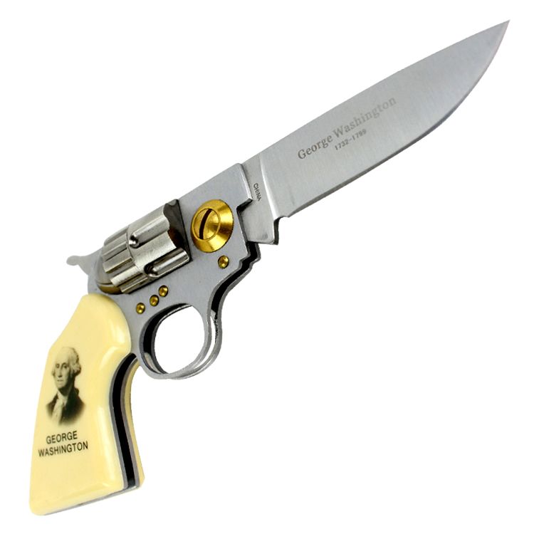 High Quality Defender George Washington Gun Folding Knife KB309GW-2 ...